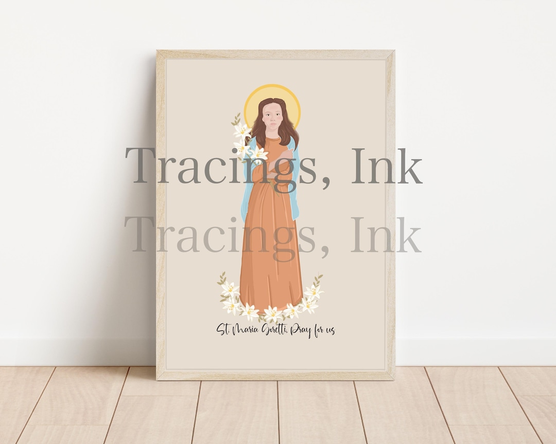 St Maria Goretti - Catholic Saint Art Print - Digital Download ...