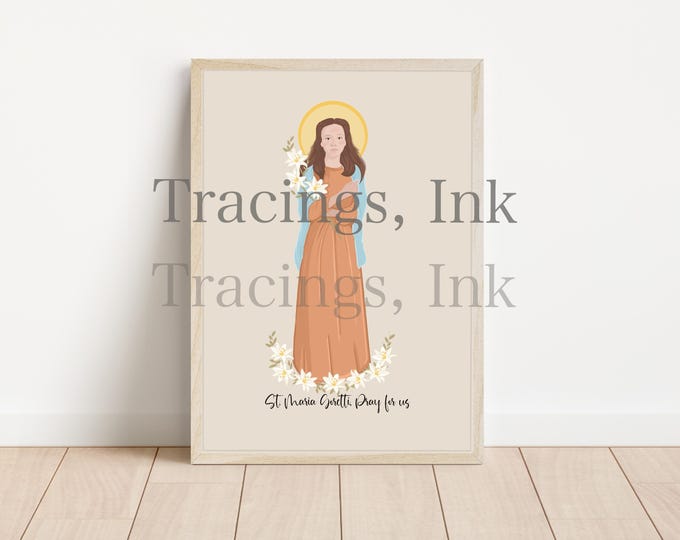 St Maria Goretti - Catholic Saint Art Print - Digital Download ...