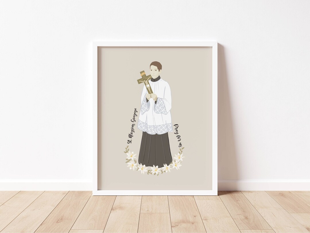 St ALOYSIUS GONZAGA - Catholic Saint Art Print - Digital Download ...