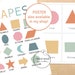 SHAPE FLASHCARDS MINIMALIST Weather Montessori Classroom Homeschool ...