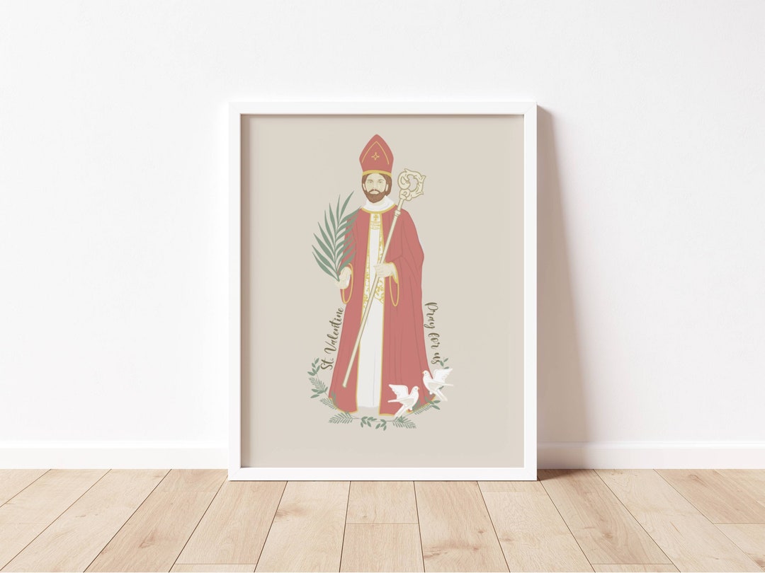 ST VALENTINE - Catholic Saint Art Print - Digital Download - Communion ...