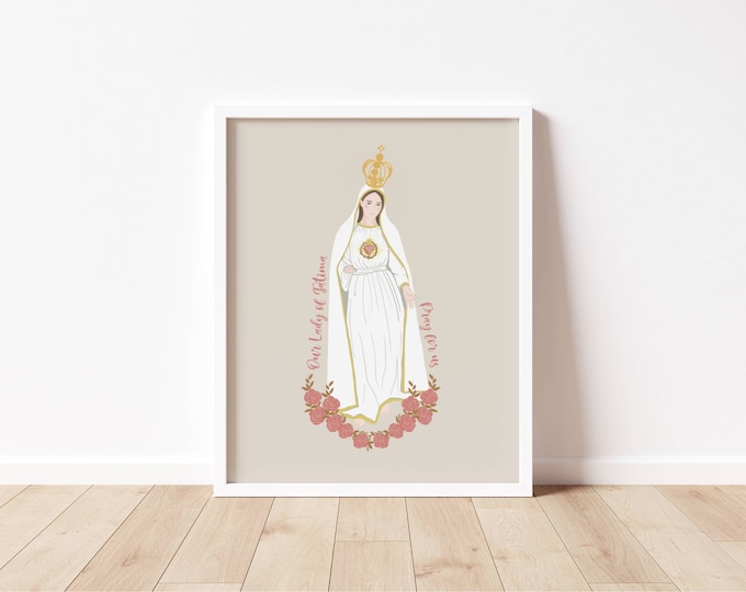 FEAST DAY Our Lady of FATIMA Catholic Saint Art Print - Digital ...