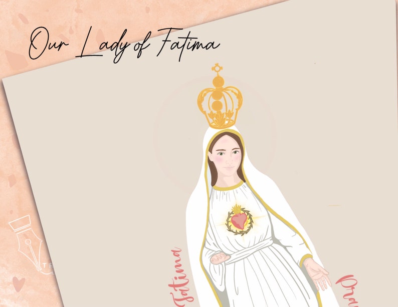 FEAST DAY Our Lady of FATIMA Catholic Saint Art Print - Digital ...