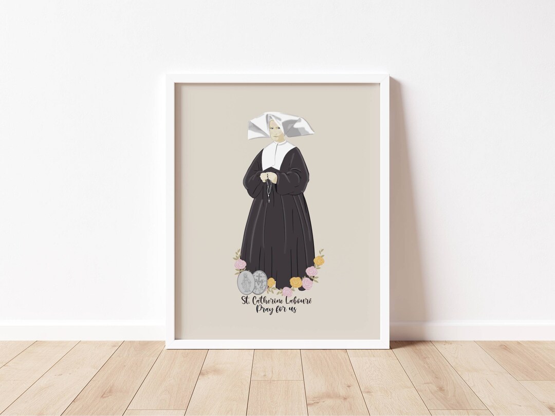St CATHERINE LABOURE - Catholic Saint Art Print - Digital Download ...