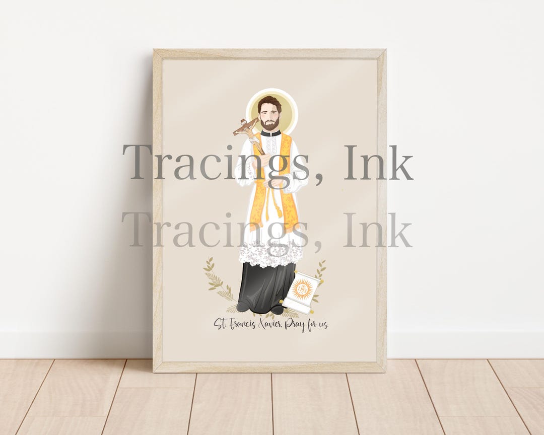 St. FRANCIS XAVIER - Catholic Saint Art Print - Digital Download ...