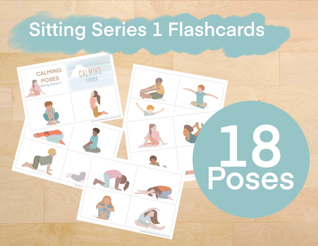 CALMING CORNER FLASHCARDS Printable Stretching Breathing - Etsy