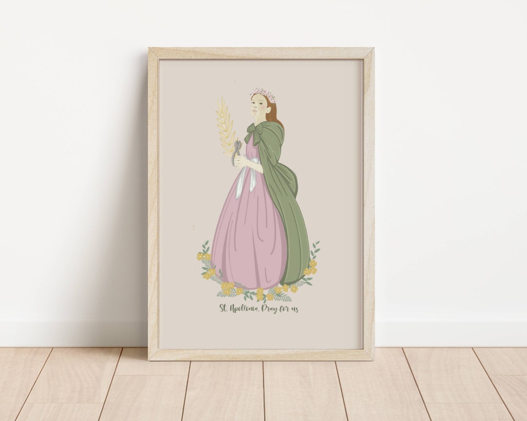 St APOLLONIA - Catholic Saint Art Print - Digital Download - Communion ...