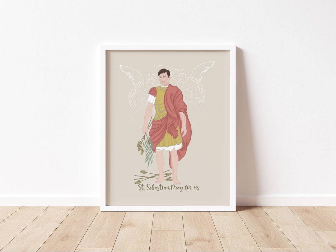 ST. SEBASTIAN - Catholic Saint Art Print - Digital Download - Communion ...