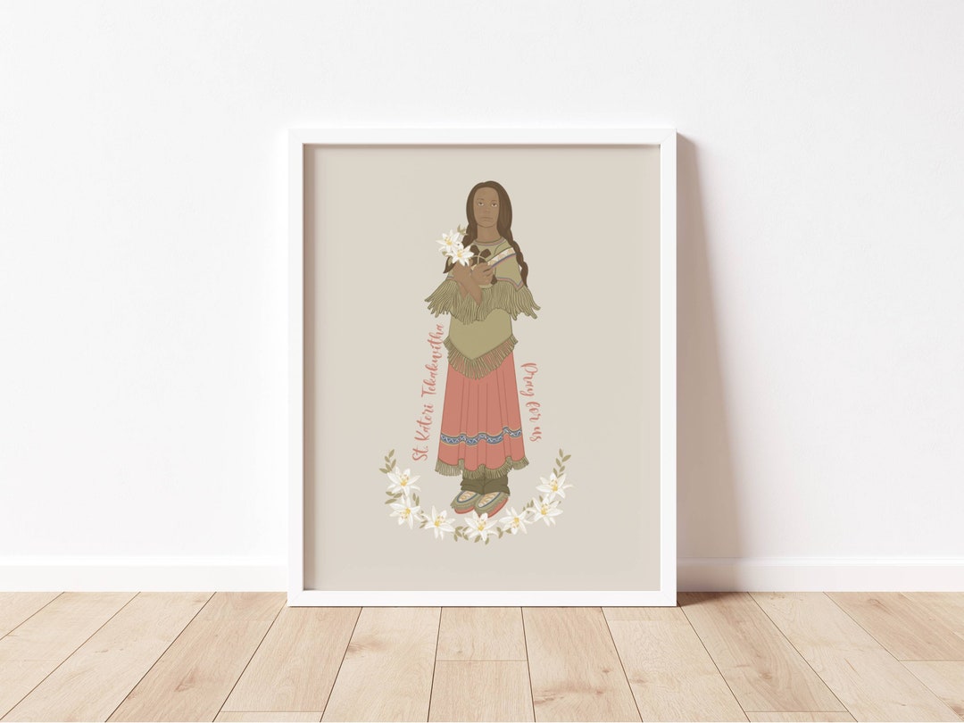 ST KATERI TEKAKWITHA - Catholic Saint Art Print - Digital Download ...