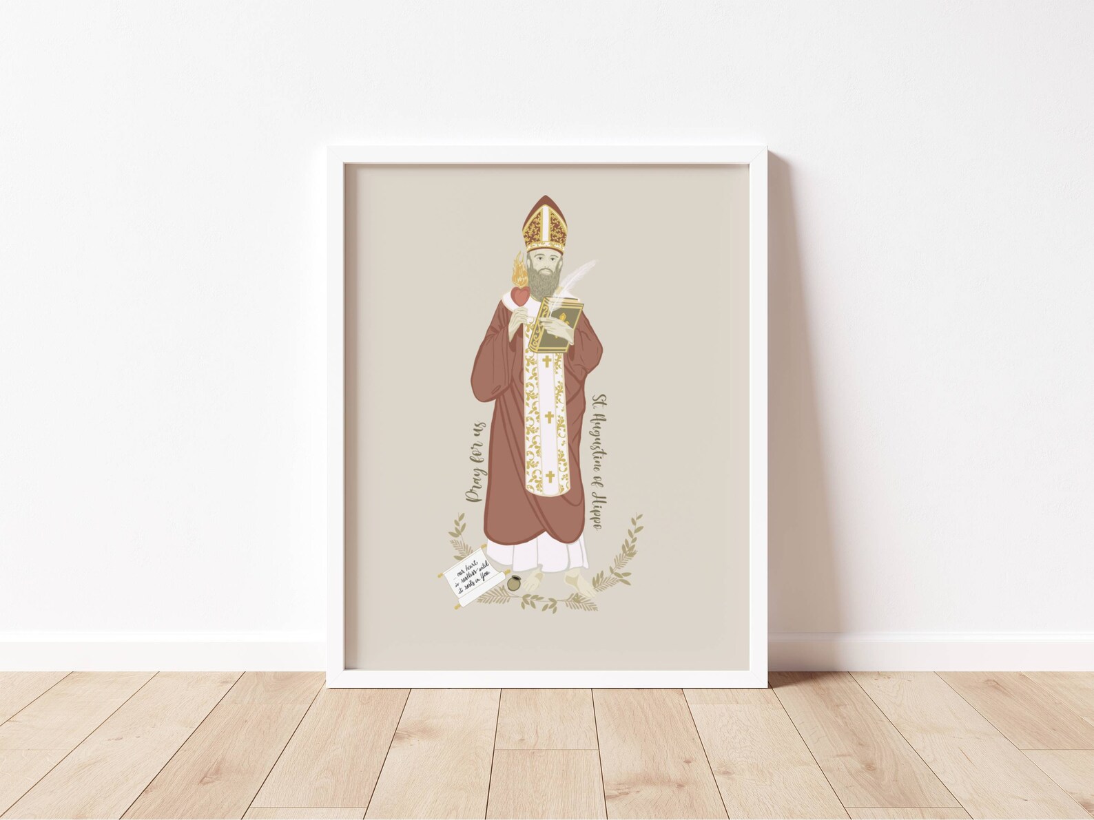 ST AUGUSTINE of HIPPO Catholic Saint Art Print Digital | Etsy