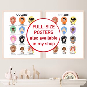 Montessori Playroom Wall Art, 12 ASL COLOR POSTERS Flashcards Printable ...