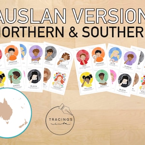 AUSLAN COLOUR FLASHCARDS Printable Sign Language - Educational ...
