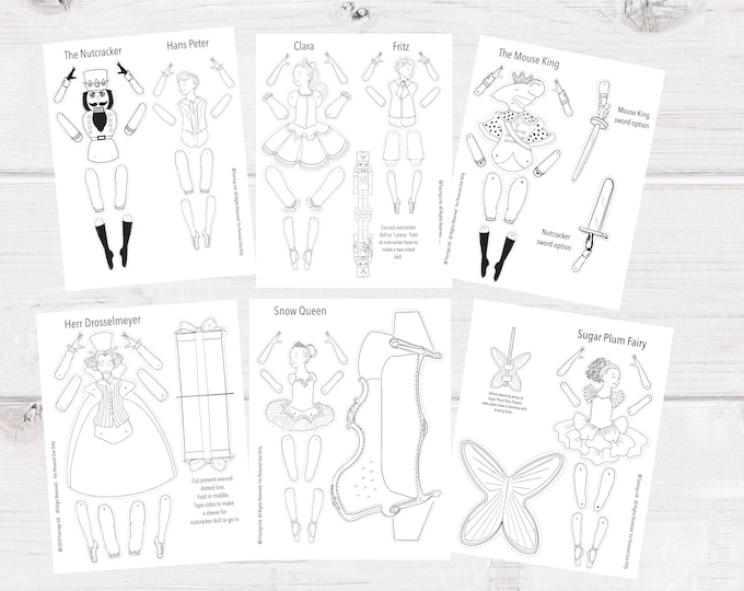 Nutcracker Ballet Printable Puppets Set - PDF Instant Download - Full ...