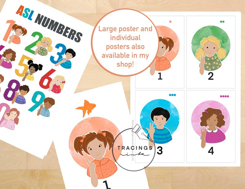 ASL NUMBER FLASHCARDS 1-10 Printable Sign Language - Educational ...