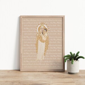 Our Lady of Siluva Lithuania Art Print With Siluva Hail Mary Text ...
