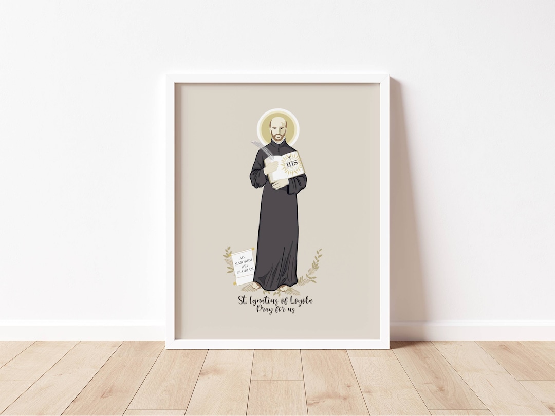 St IGNATIUS of LOYOLA - Catholic Saint Art Print - Digital Download ...