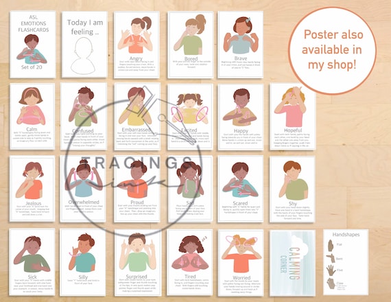 Sign Language Emotions ASL American Sign Language Feelings And