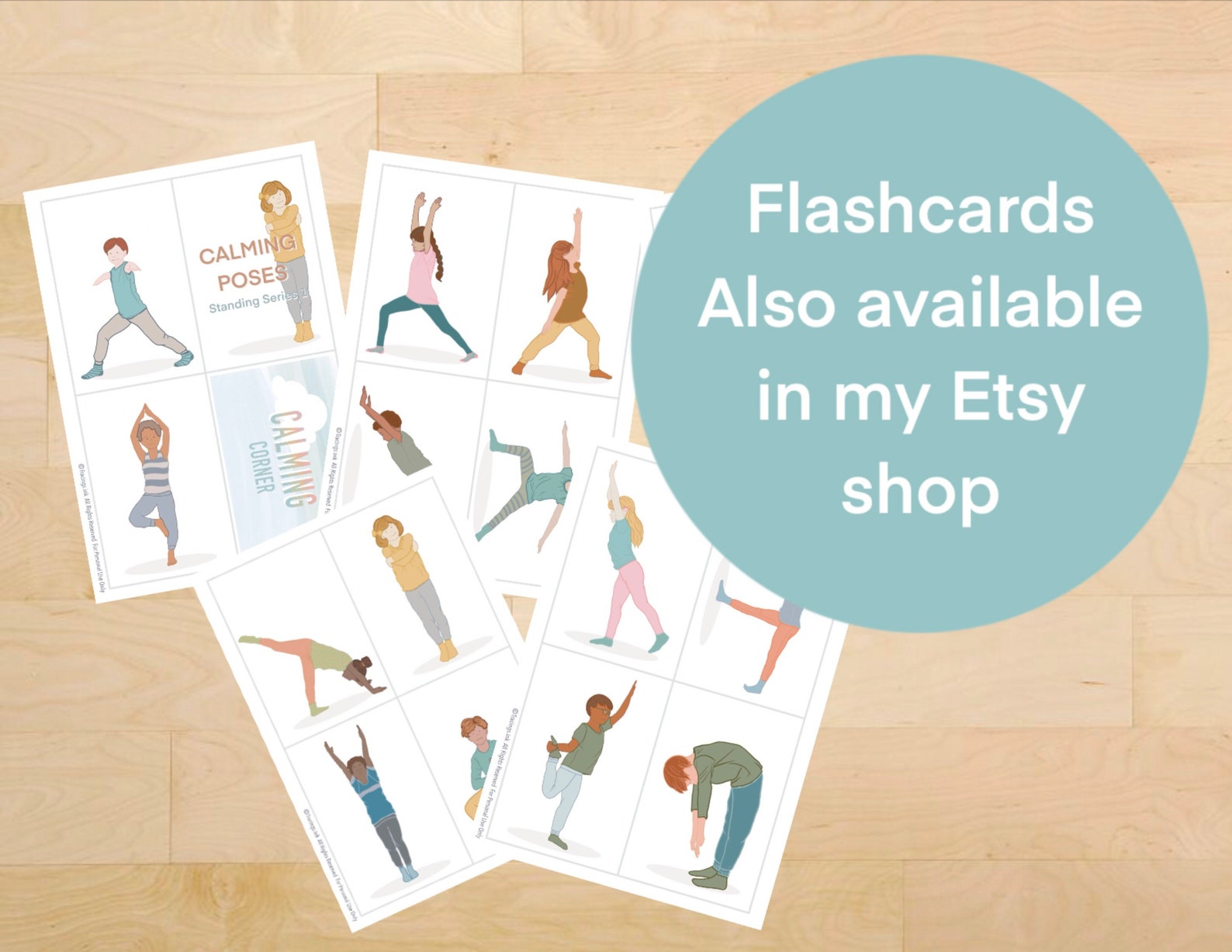 CALMING CORNER POSTER Printable Stretching, Breathing, Yoga Educational ...