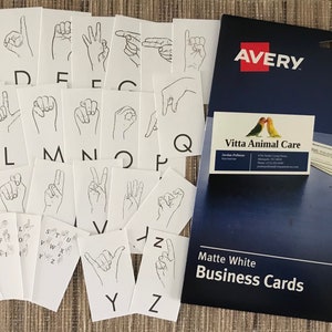 Printable SIGN LANGUAGE Flashcards and Poster Set - ASL - Educational ...