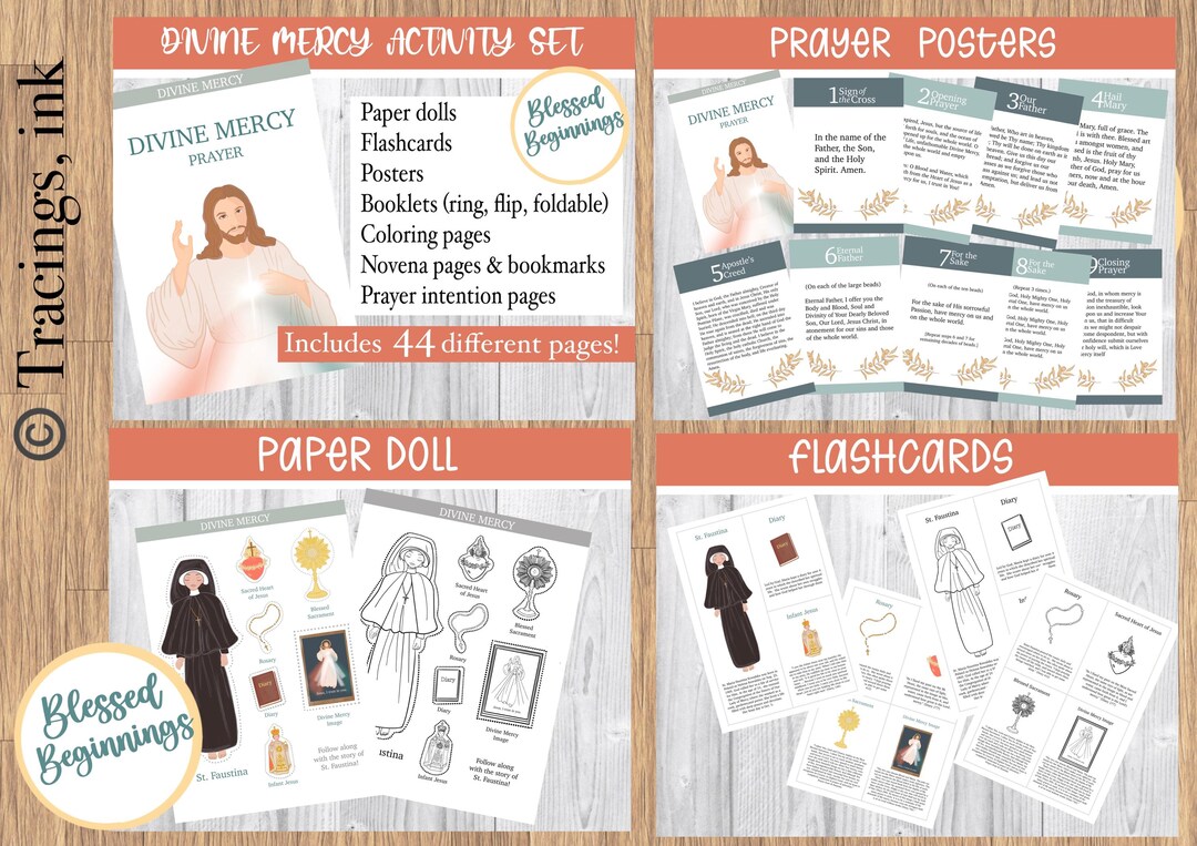 PDF - St Faustina Paper Doll - Divine Mercy Chaplet Classroom - DIGITAL ...
