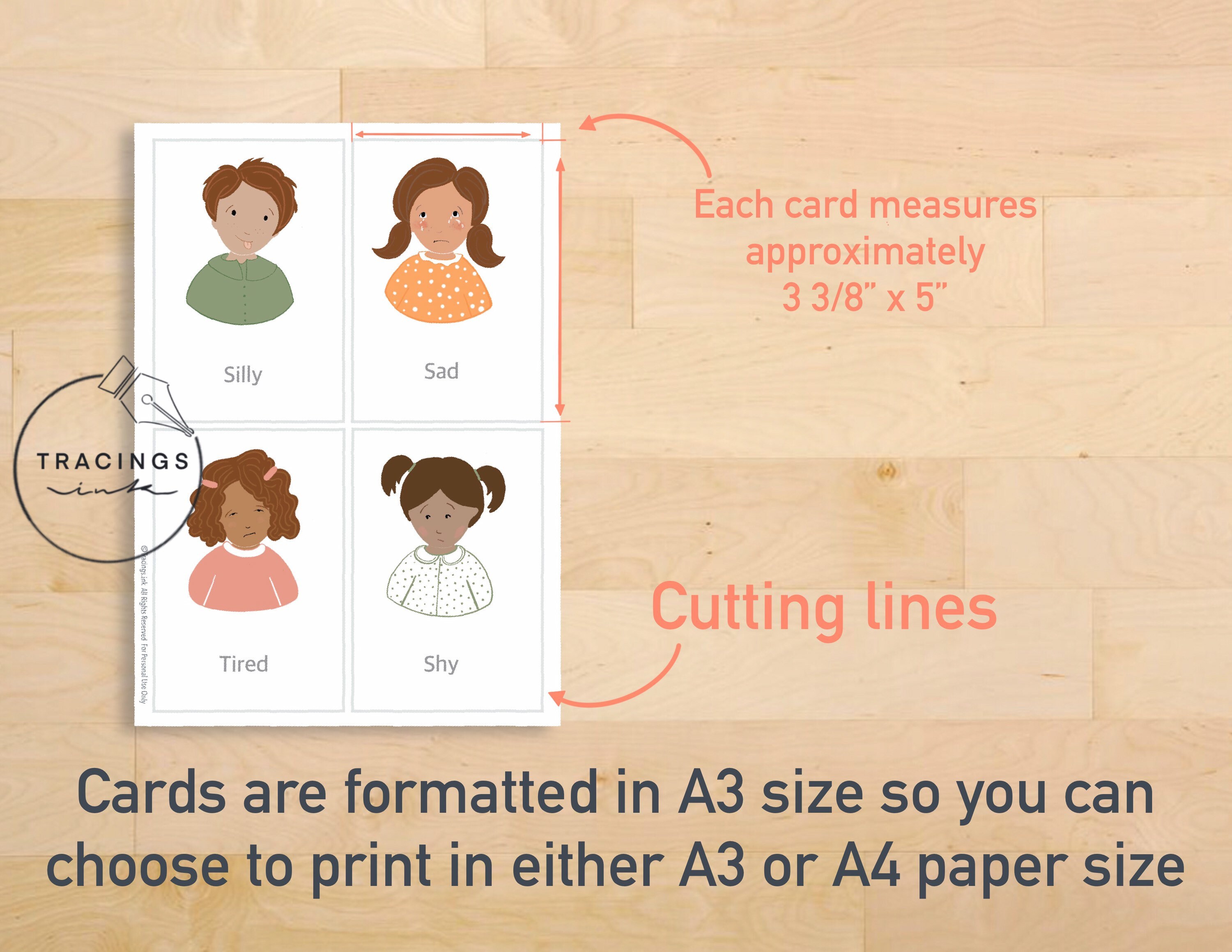 MY FEELINGS Emotions FLASHCARDS With 20 Emotions Educational - Etsy Canada