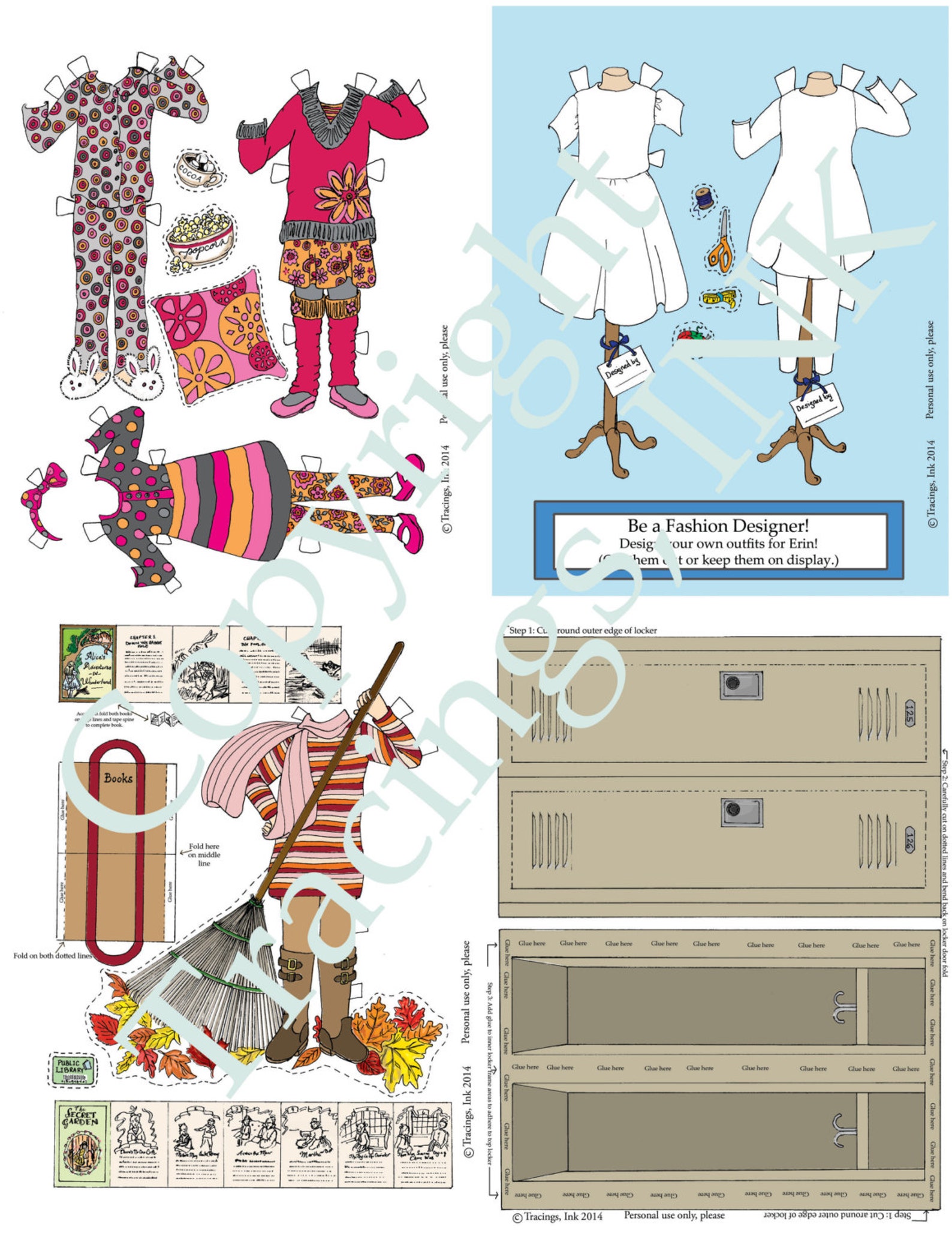 8 Pages Fall Paper Doll 12 Outfits Accessories PDF - Etsy