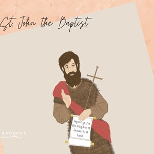 ST JOHN the BAPTIST - Catholic Saint Art Print - Digital Download ...