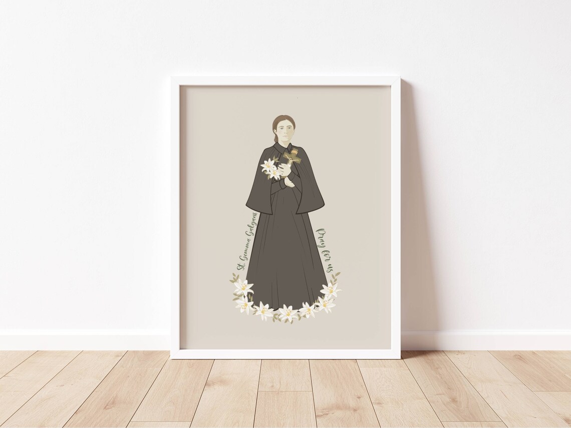 St GEMMA GALGANI Catholic Saint Art Print Digital Download - Etsy