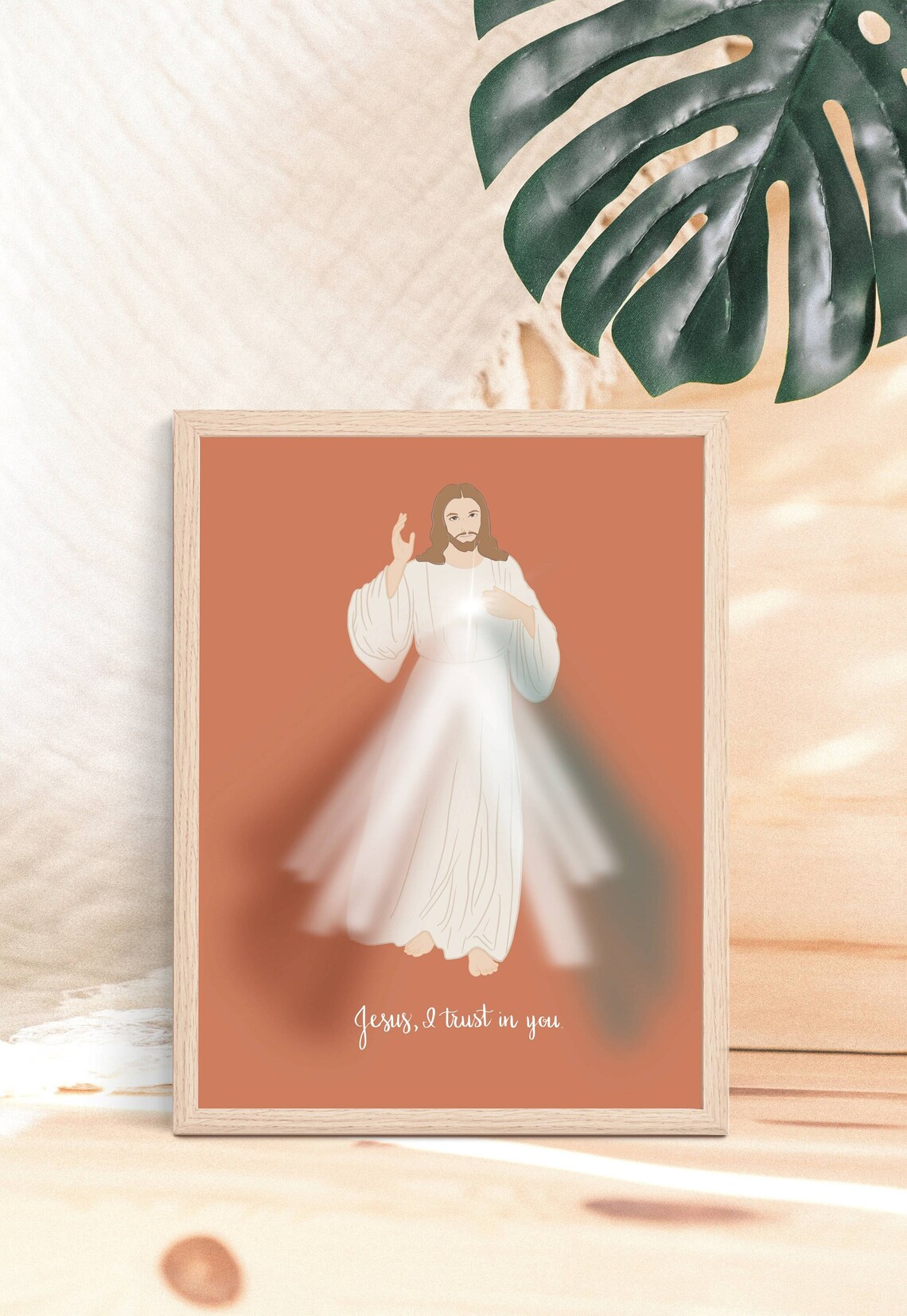 Divine Mercy Minimalist Catholic Art Print DIGITAL - Etsy