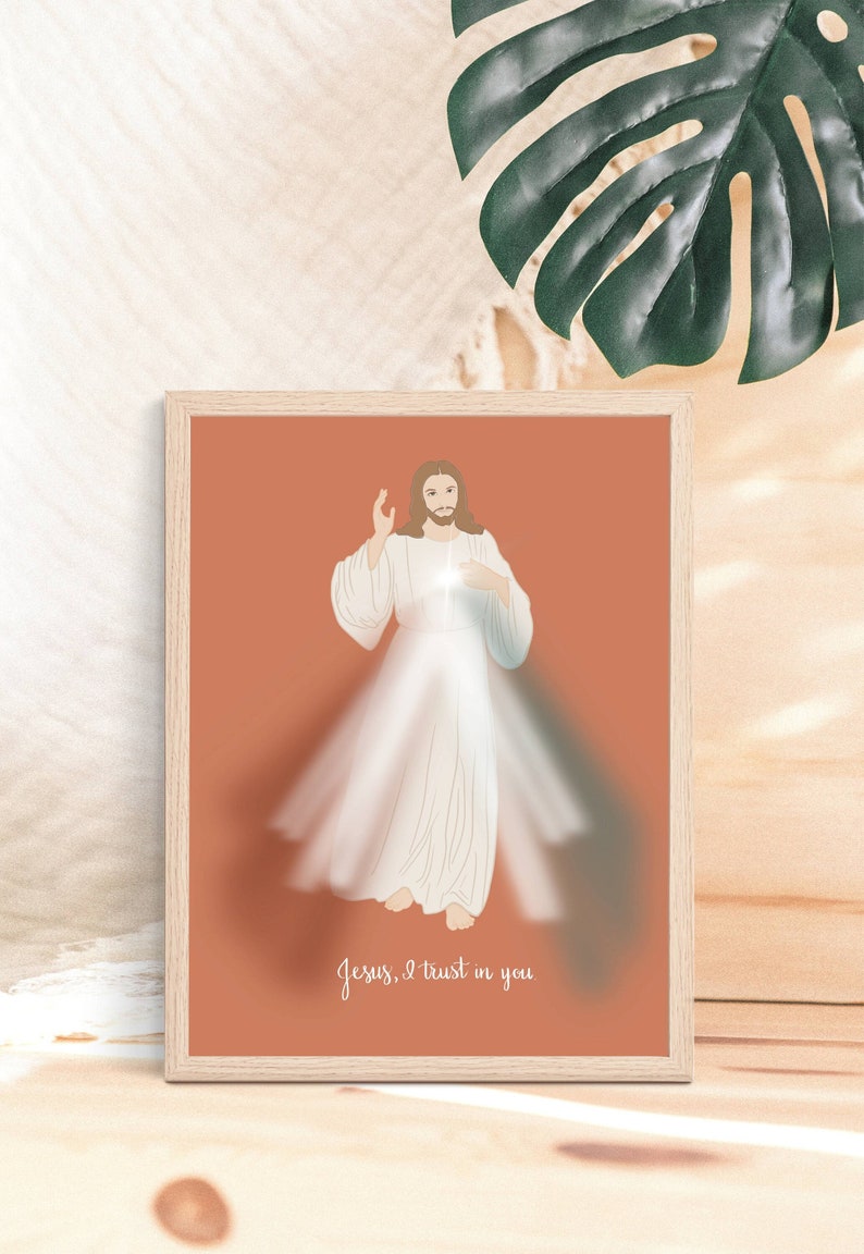 Divine Mercy - Minimalist Catholic Art Print - DIGITAL DOWNLOAD - Jesus ...