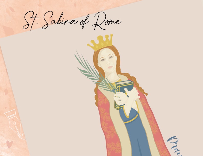 ST SABINA of Rome - Catholic Saint Art Print - Digital Download ...