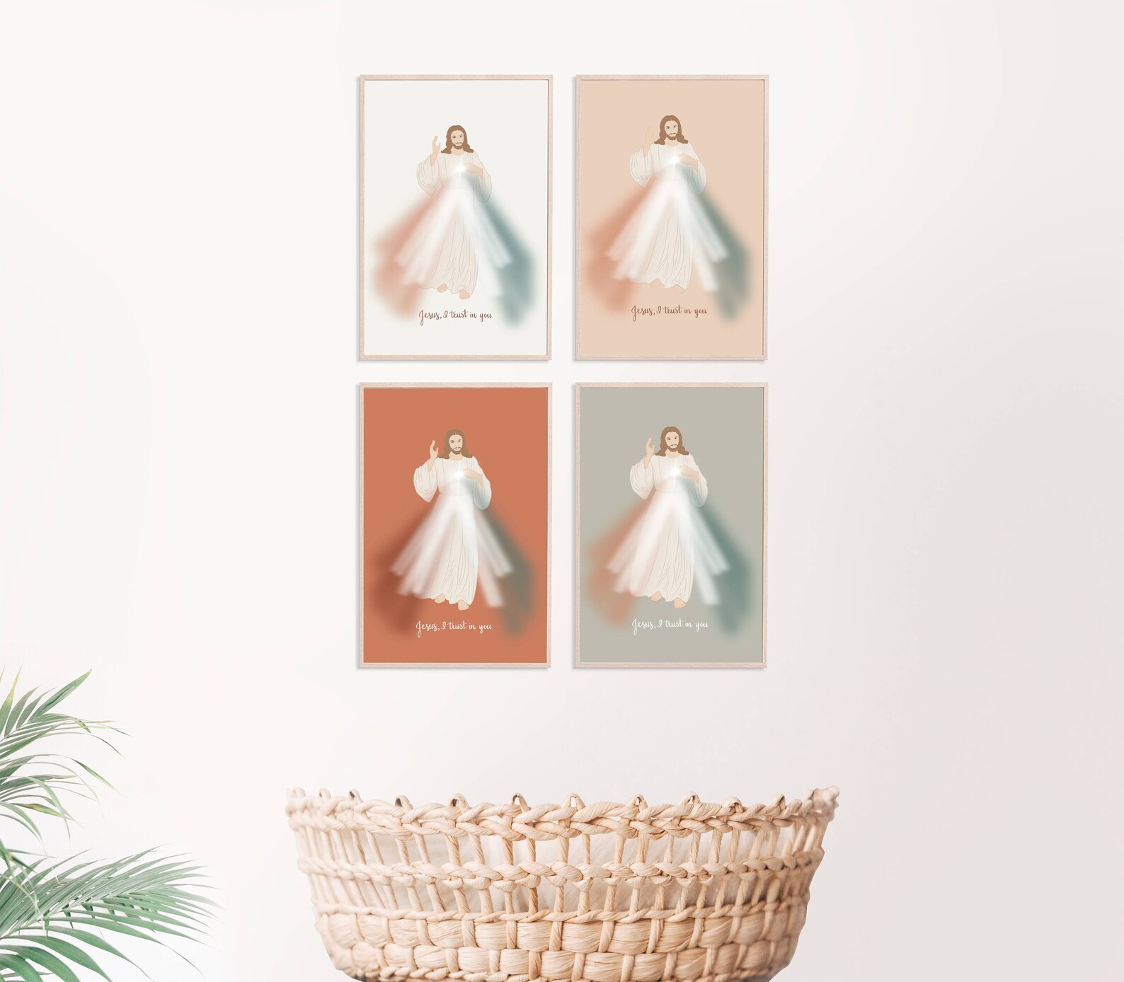 Divine Mercy Minimalist Catholic Art Print DIGITAL - Etsy