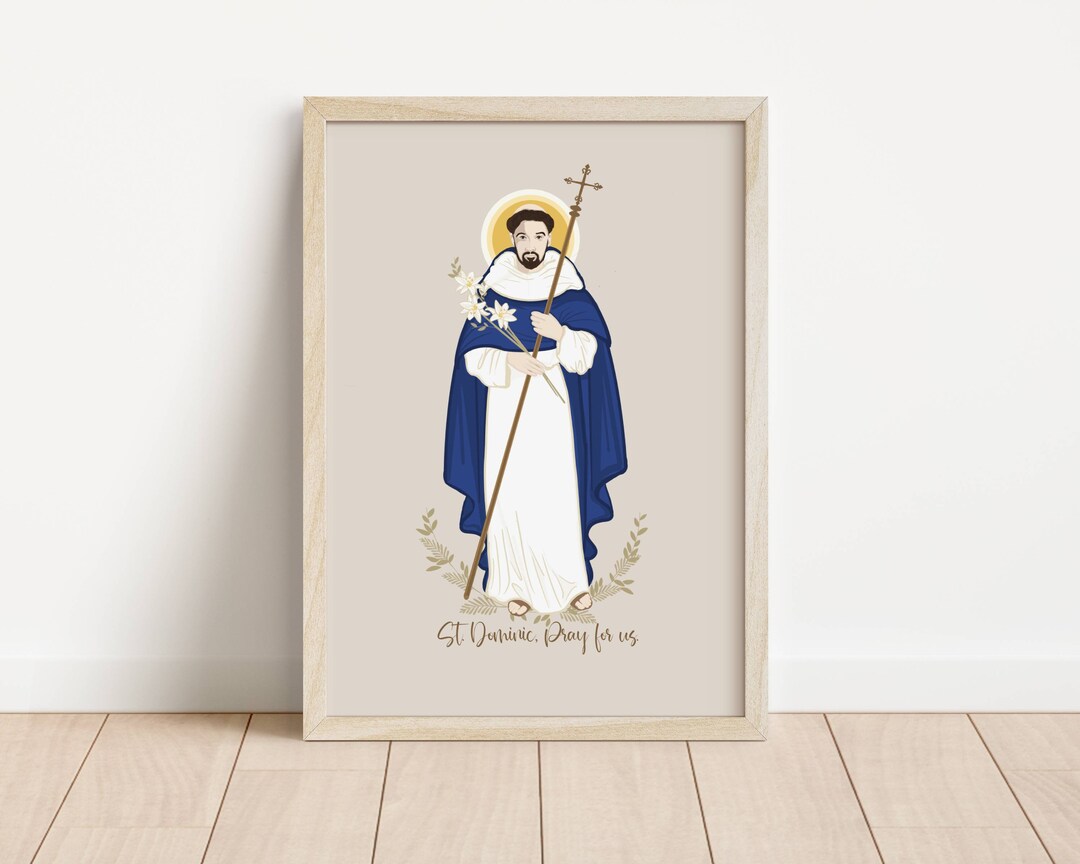 St DOMINIC - Catholic Saint Art Print - Digital Download - Communion of ...