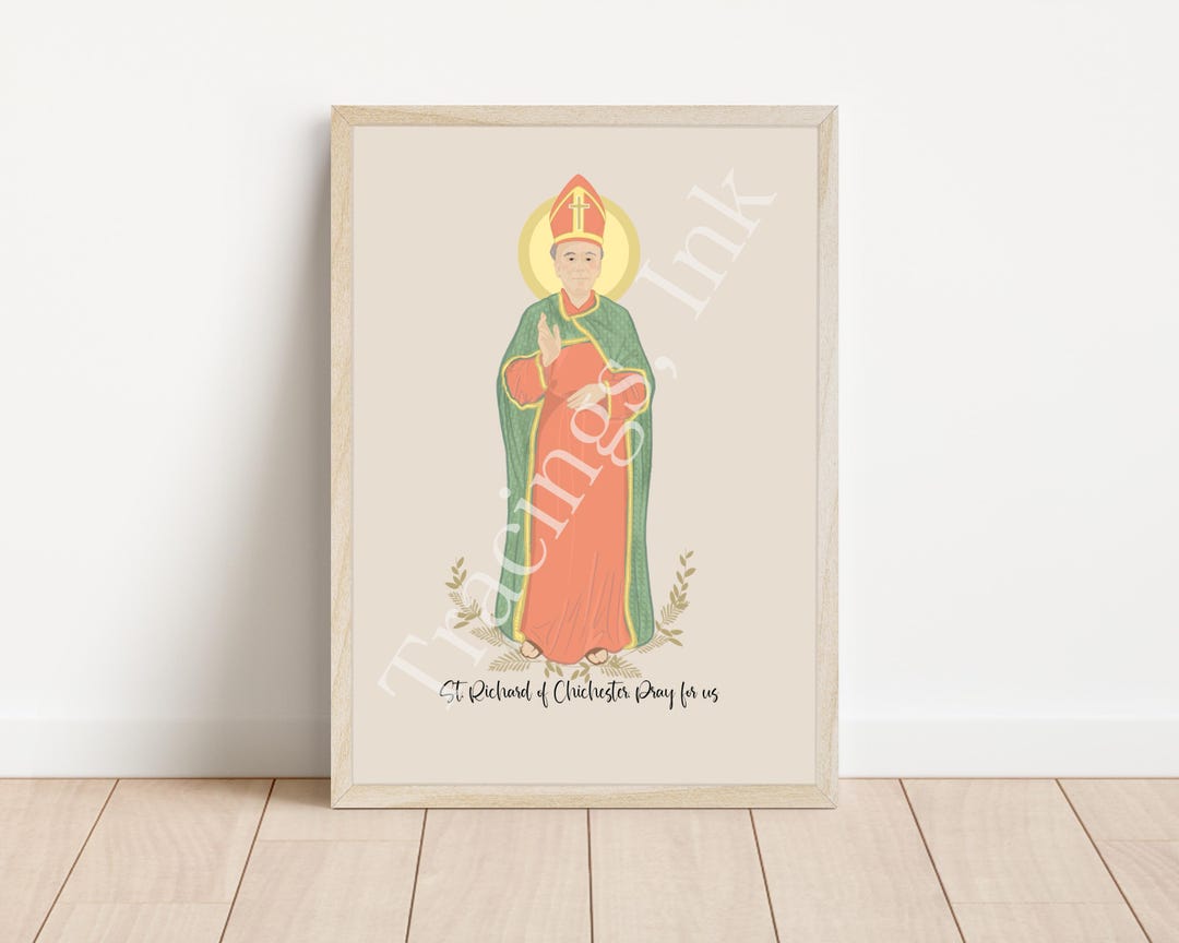 St RICHARD of CHICHESTER- Catholic Saint Art Print - Digital Download ...
