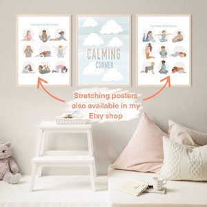 CALMING CORNER POSTER Printable Stretching, Breathing, Yoga ...