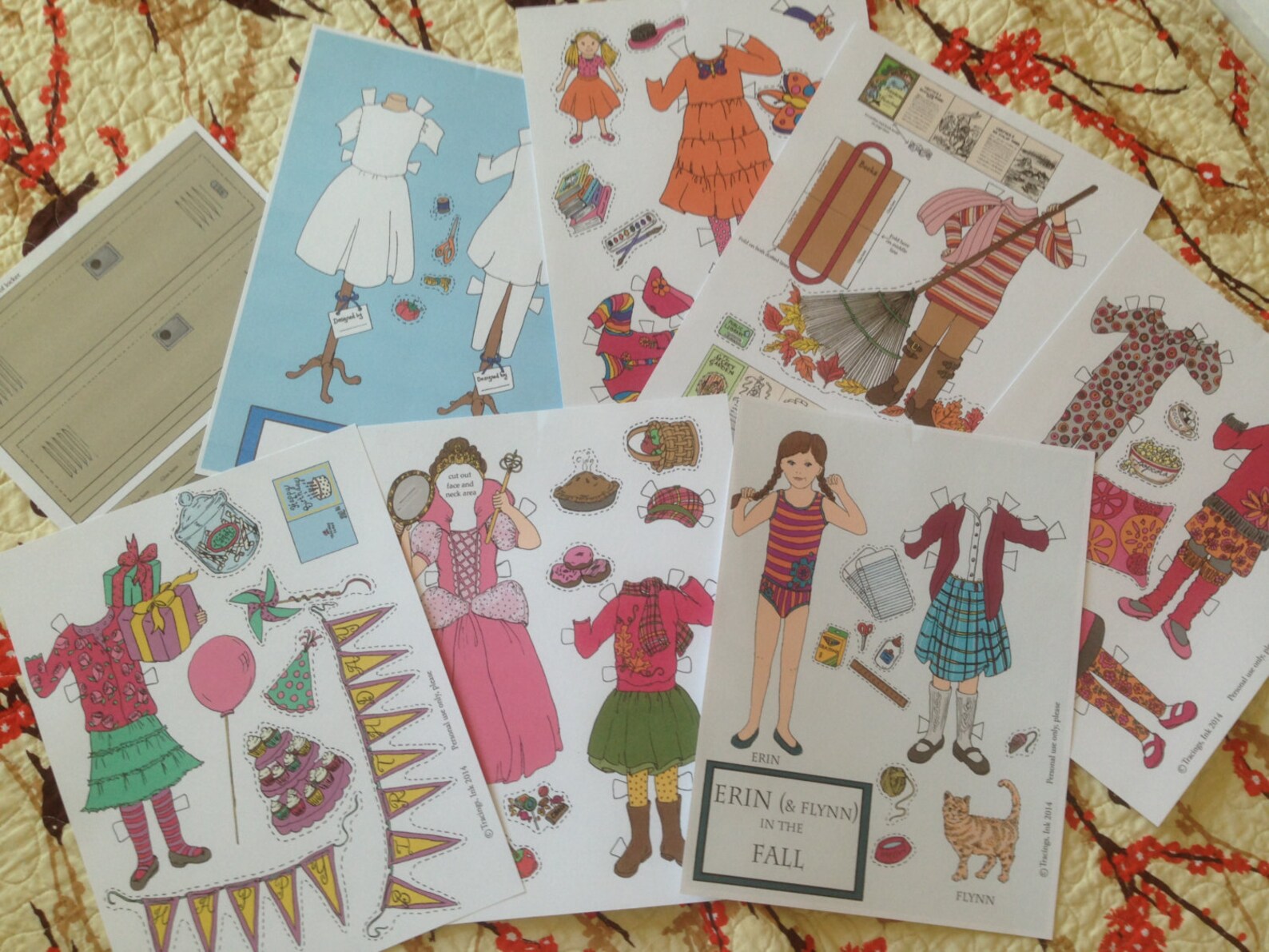 8 Pages Fall Paper Doll 12 Outfits Accessories PDF - Etsy