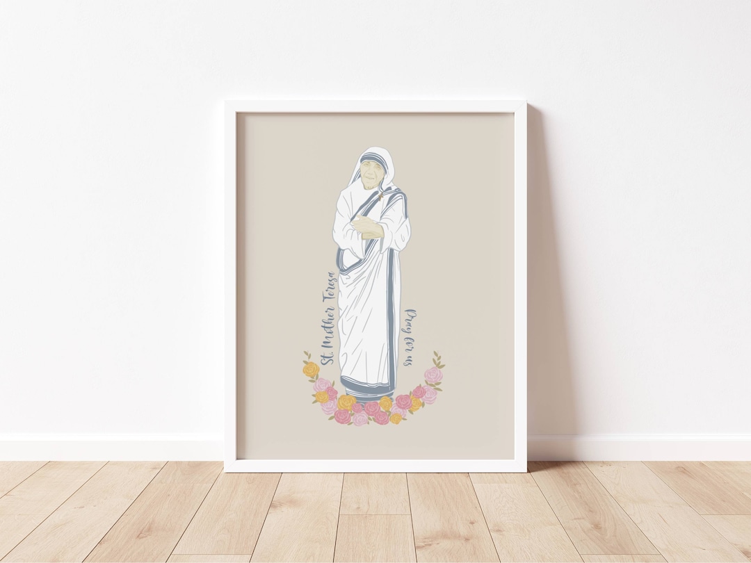 St. MOTHER TERESA of CALCUTTA - Catholic Saint Art Print - Digital ...