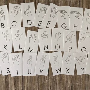 Printable SIGN LANGUAGE Flashcards and Poster Set ASL Educational ...