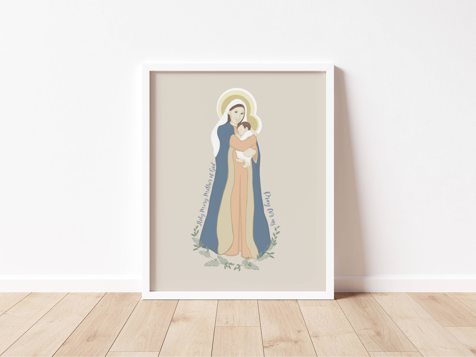 MARY MOTHER of JESUS Catholic Saint Art Print Digital - Etsy