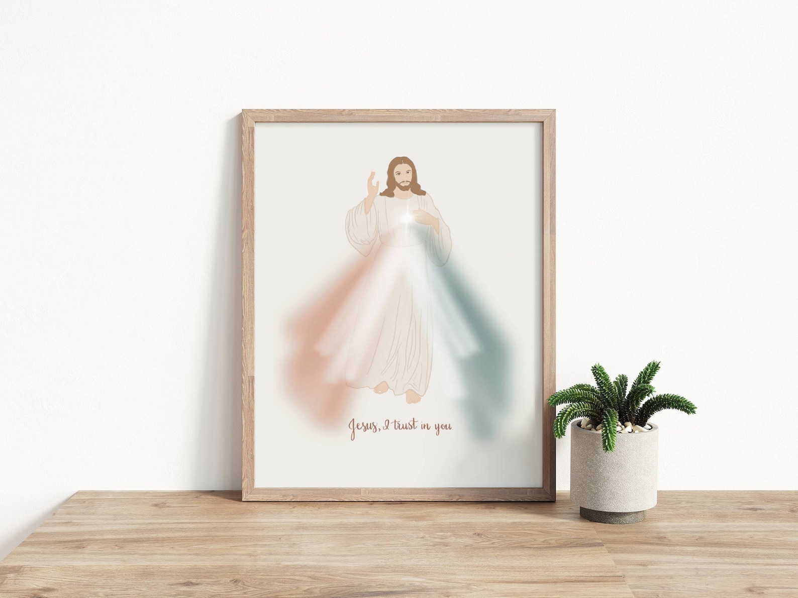 Divine Mercy - Minimalist Catholic Art Print - DIGITAL DOWNLOAD - Jesus ...