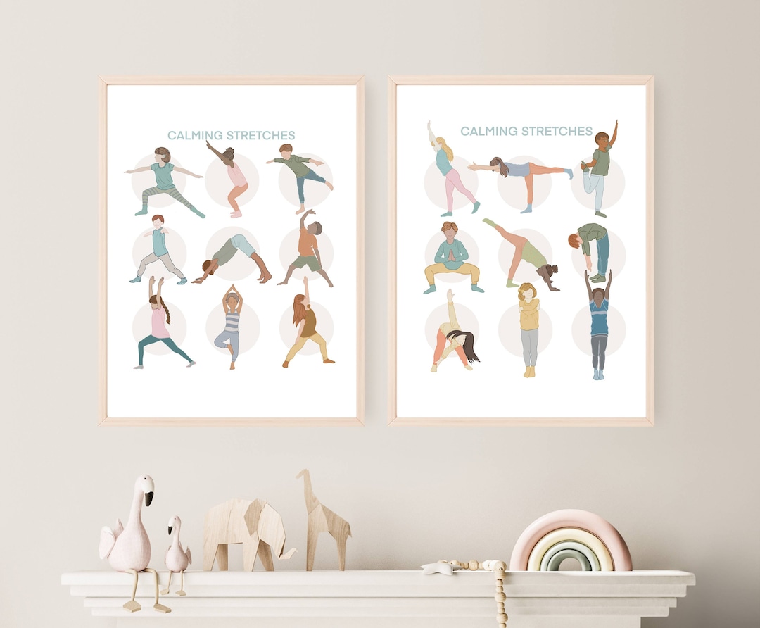 CALMING CORNER POSTER Printable Stretching Breathing Yoga - Etsy UK