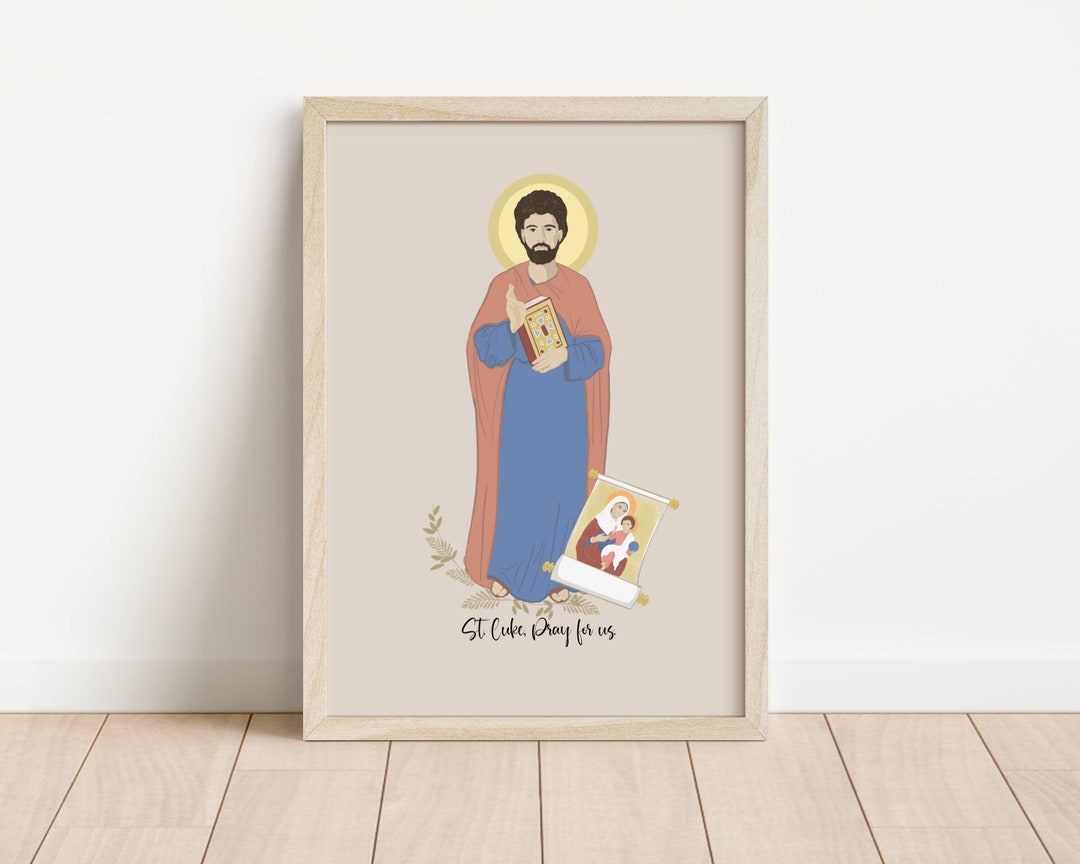 ST LUKE - Catholic Saint Art Print - Digital Download - Communion of ...