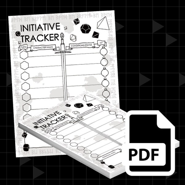 Initiative Tracker Printable Dnd - Etsy Initiative Tracker Printable Dnd - Etsy