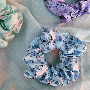 Cute Emoji Scrunchie | Light Pastel Fairy Blue Periwinke Ponytail ...