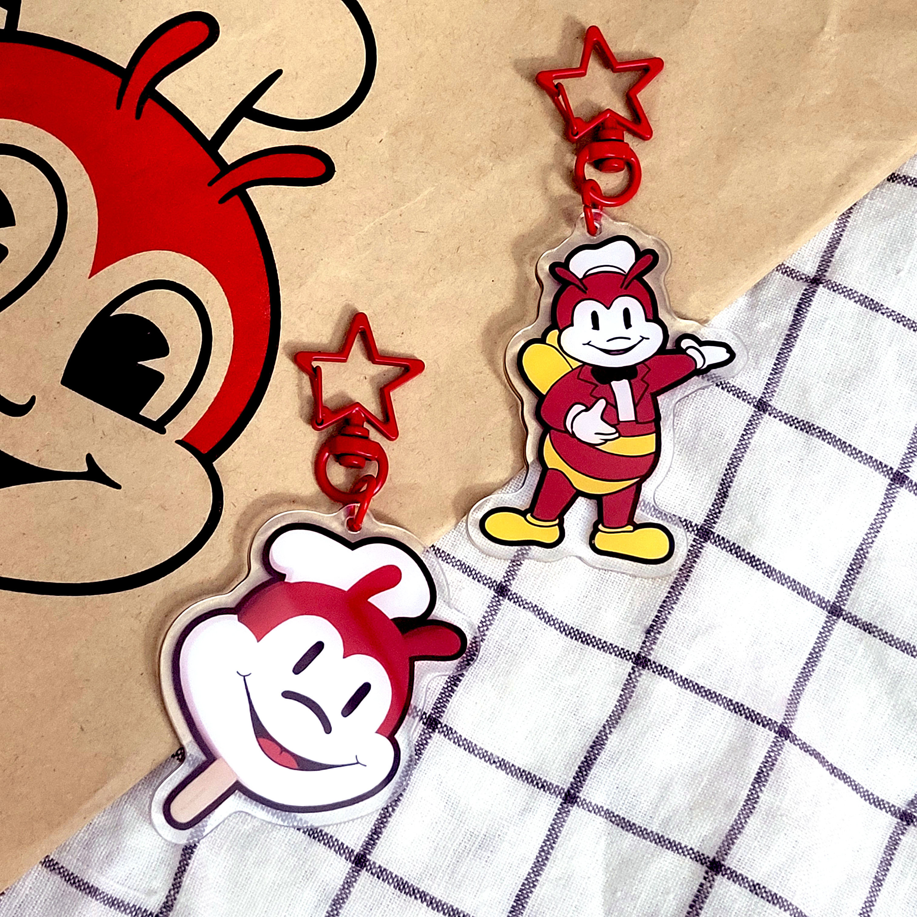 Jollibee Standing and Posing Acrylic Keychain Charm | Asian Foods ...