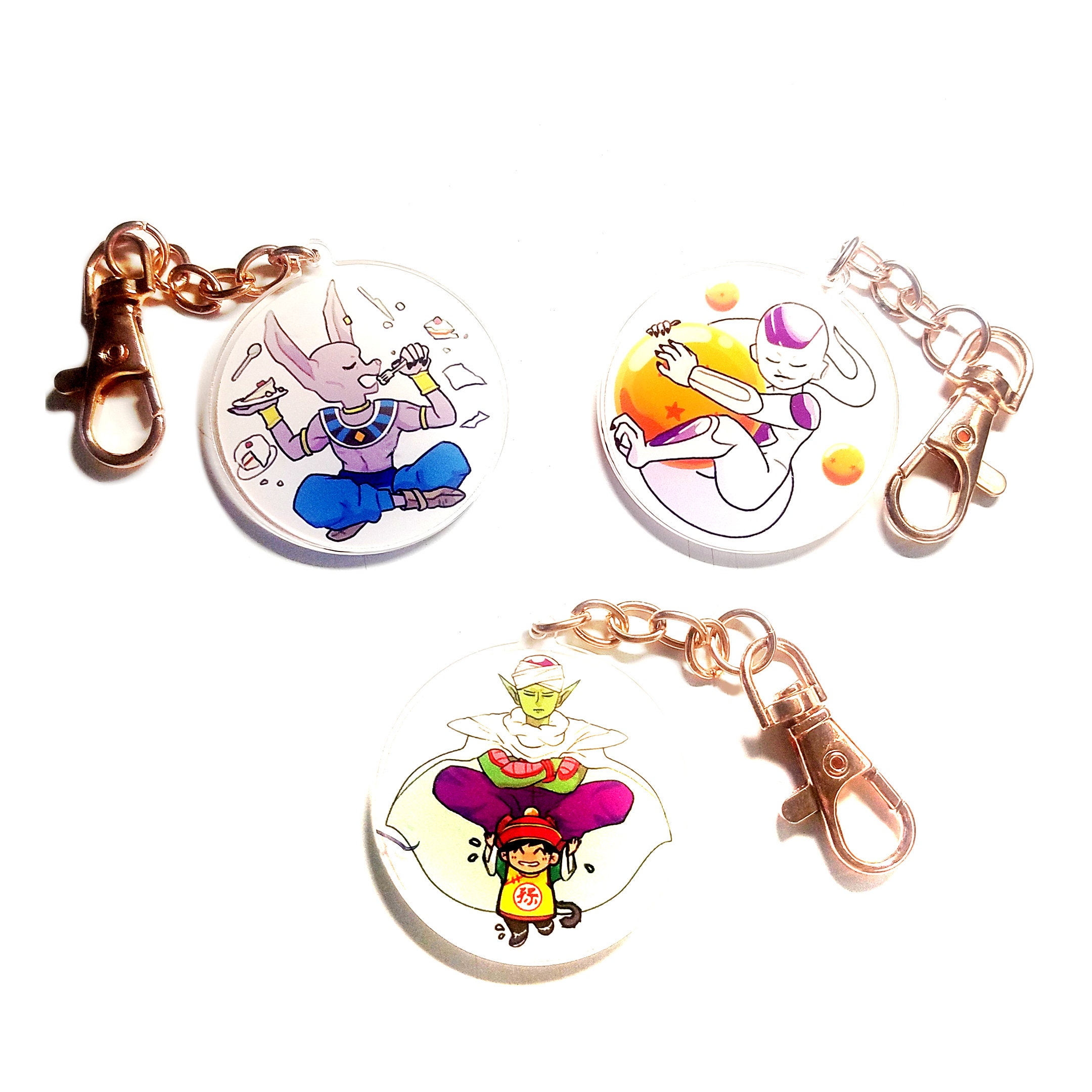 Dragon Ball Inspired Villains Acrylic Character Charms Beerus, Frieza ...