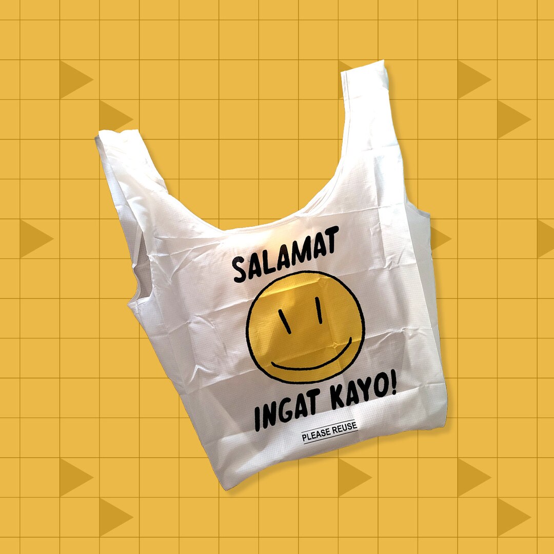 Filipino Thank You Smiley Shopping Bag | Reusable Recyclable Grocery ...