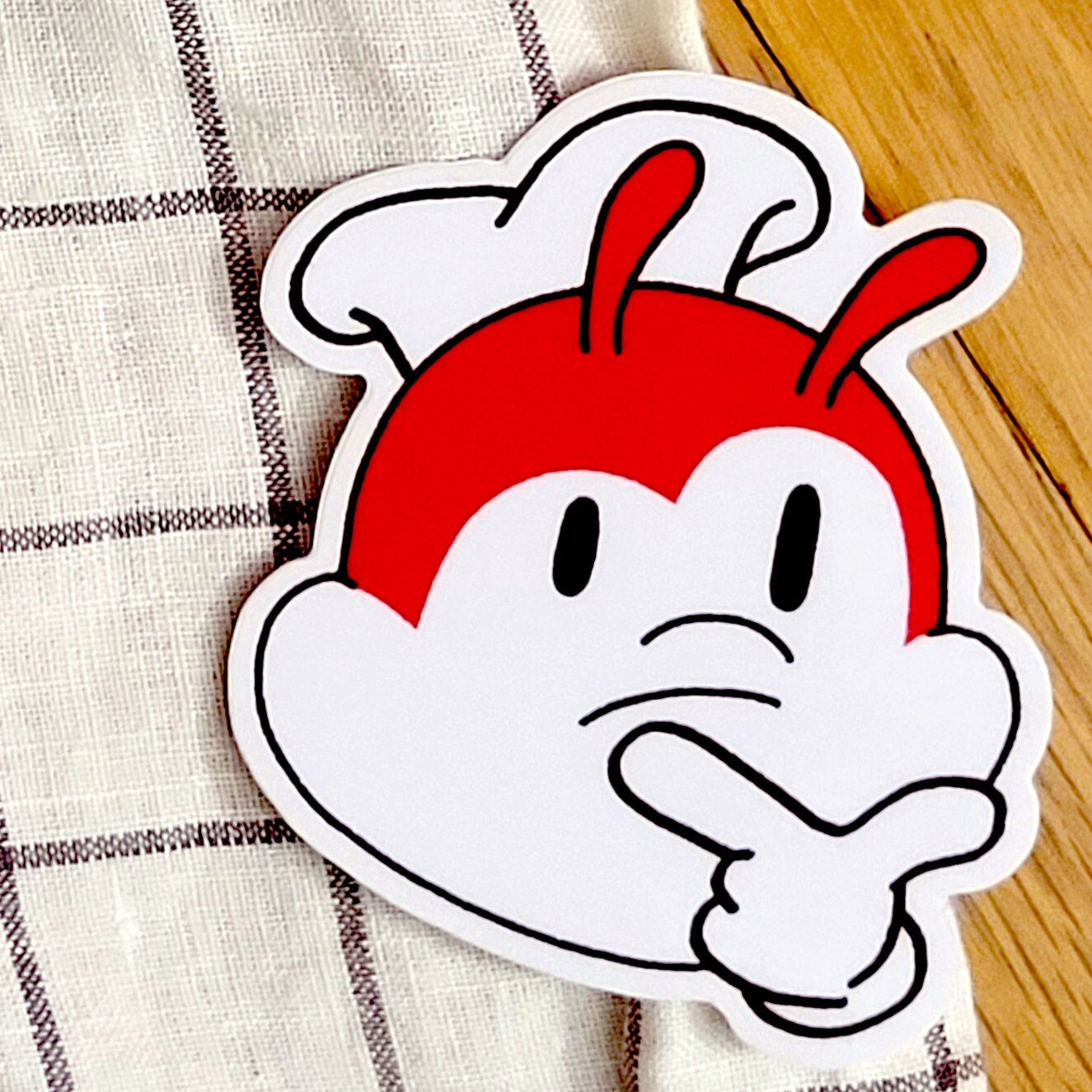 Asian Snacks Stickers Thinking Jollibee Vinyl Die Cut Filipino Cartoon ...