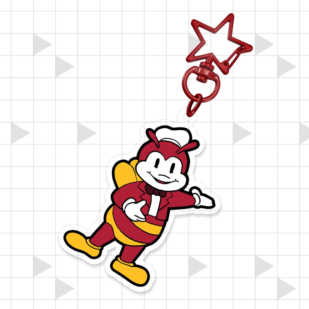 Jollibee Standing and Posing Acrylic Keychain Charm | Asian Foods ...