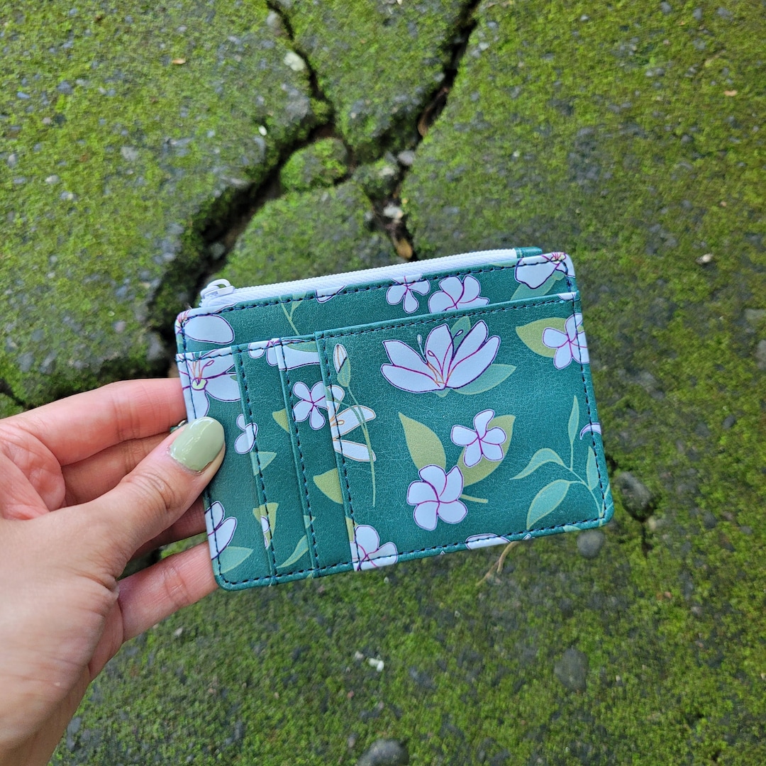 Sampaguita Filipino Slim Credit Card Holder Wallet Keychain Floral ...